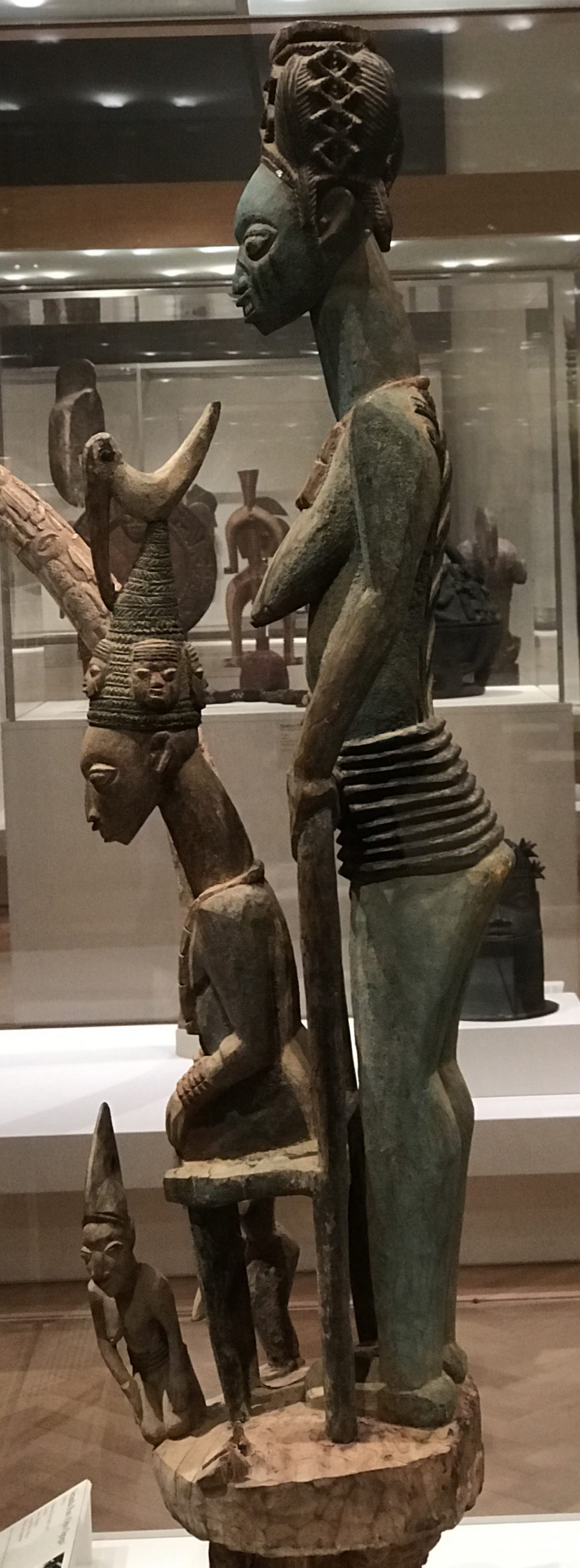 1.6.13: Olowe of Ise, Veranda Post of Enthroned King and Senior Wife ...